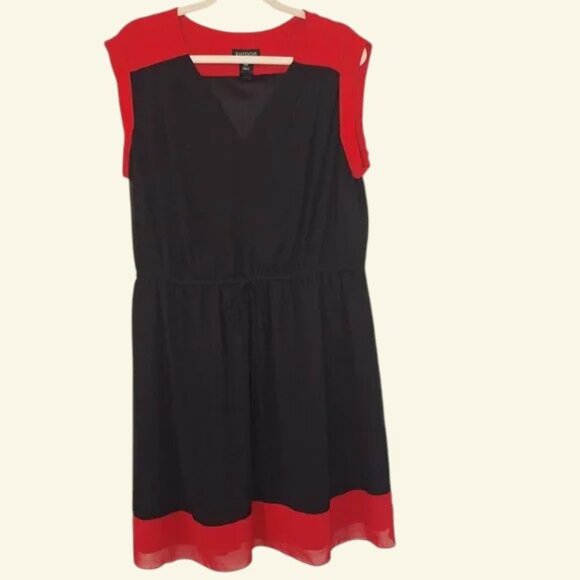 Enfocus Studio | Dresses | Aline Sleeveless Dress Black Red Sz 8w By ...
